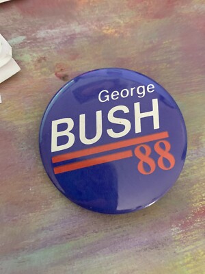 George Bush 88 Presidential Campaign Pin Button 1.5" Vintage 1988 | eBay