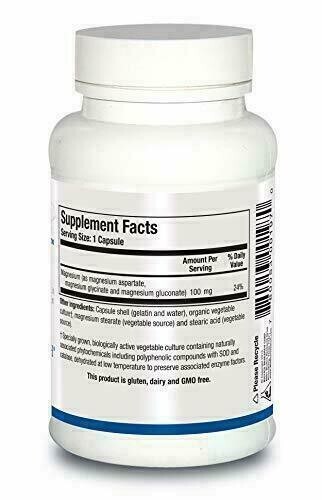 Biotics Research Mg-Zyme 100 Capsules Magnesium Glycinate Gluconate ...