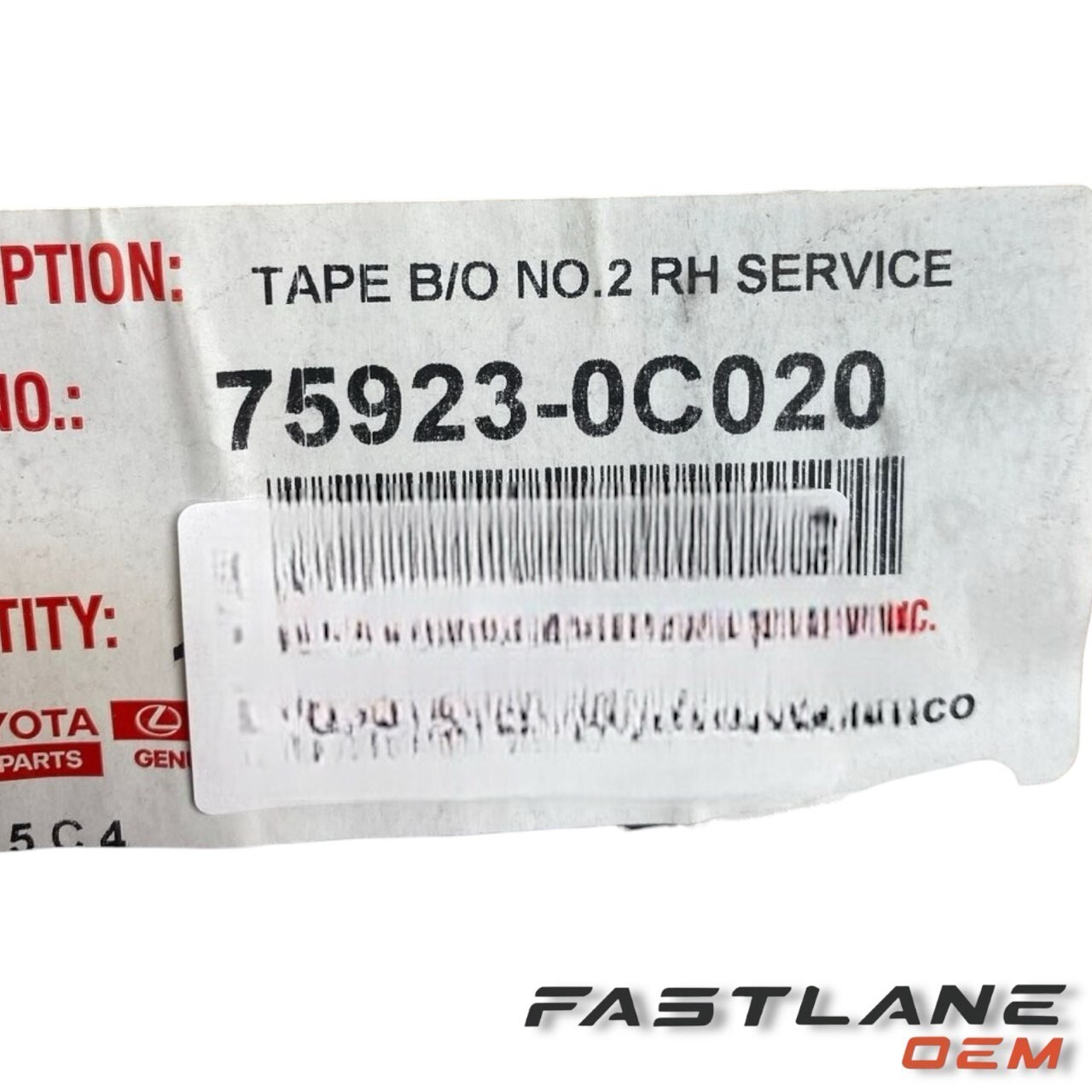 Genuine OEM Black out Tape for Toyota 759230C020 for sale online | eBay