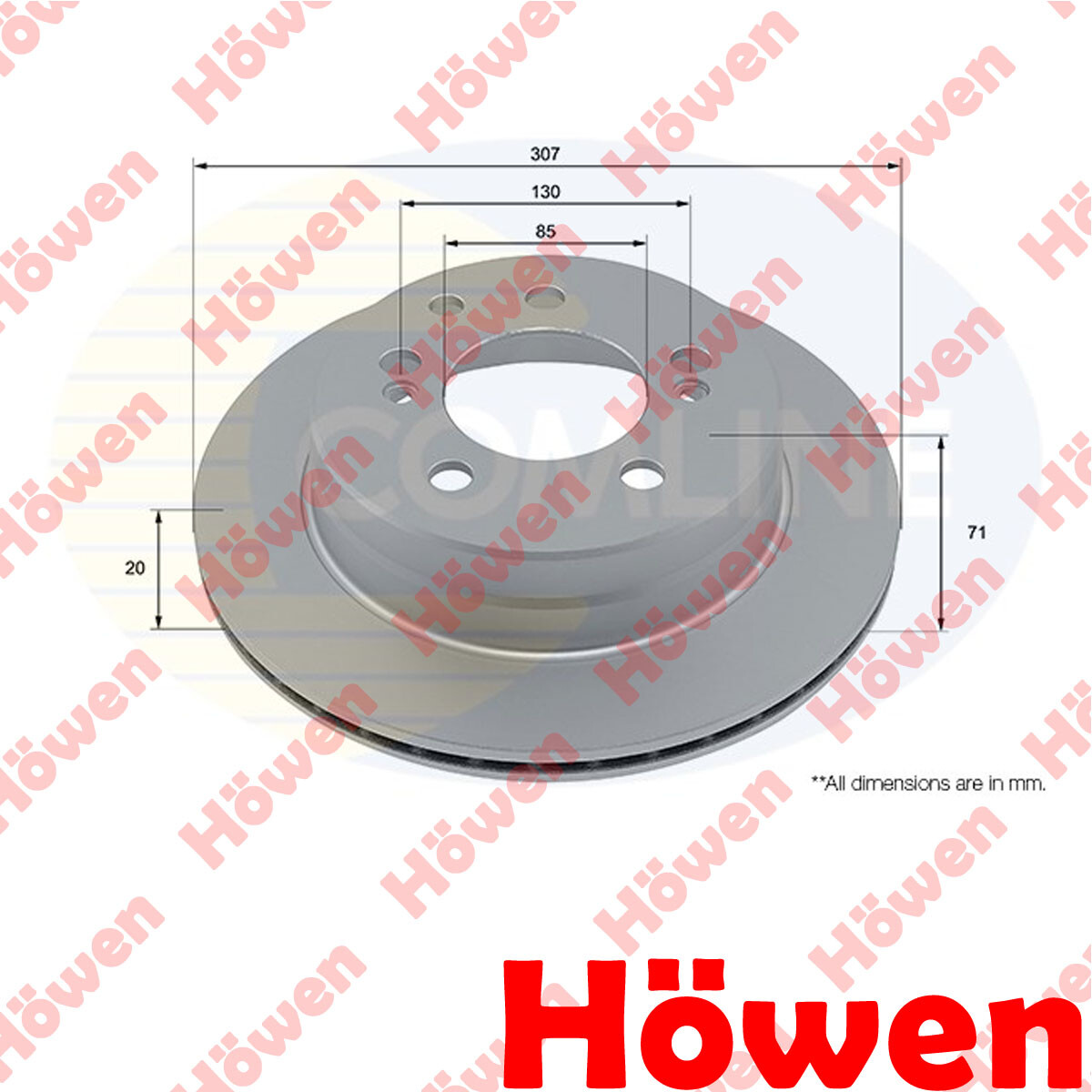 Fits Ssangyong Rexton Rodius Turismo Kyron Musso Brake Disc Rear Howen ...