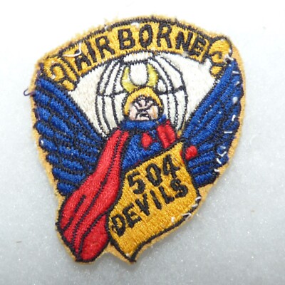 Vintage US Army 504th Parachute Infantry Regiment Embroidered Pocket ...