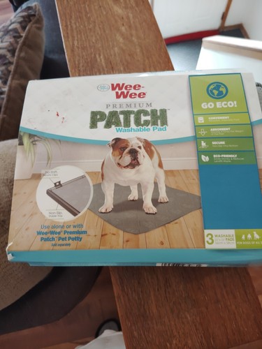 QTY OF 3 WEE-WEE PREMIUM PATCH WASHABLE PAD FOR DOGS OF ALL SIZES 22 X ...
