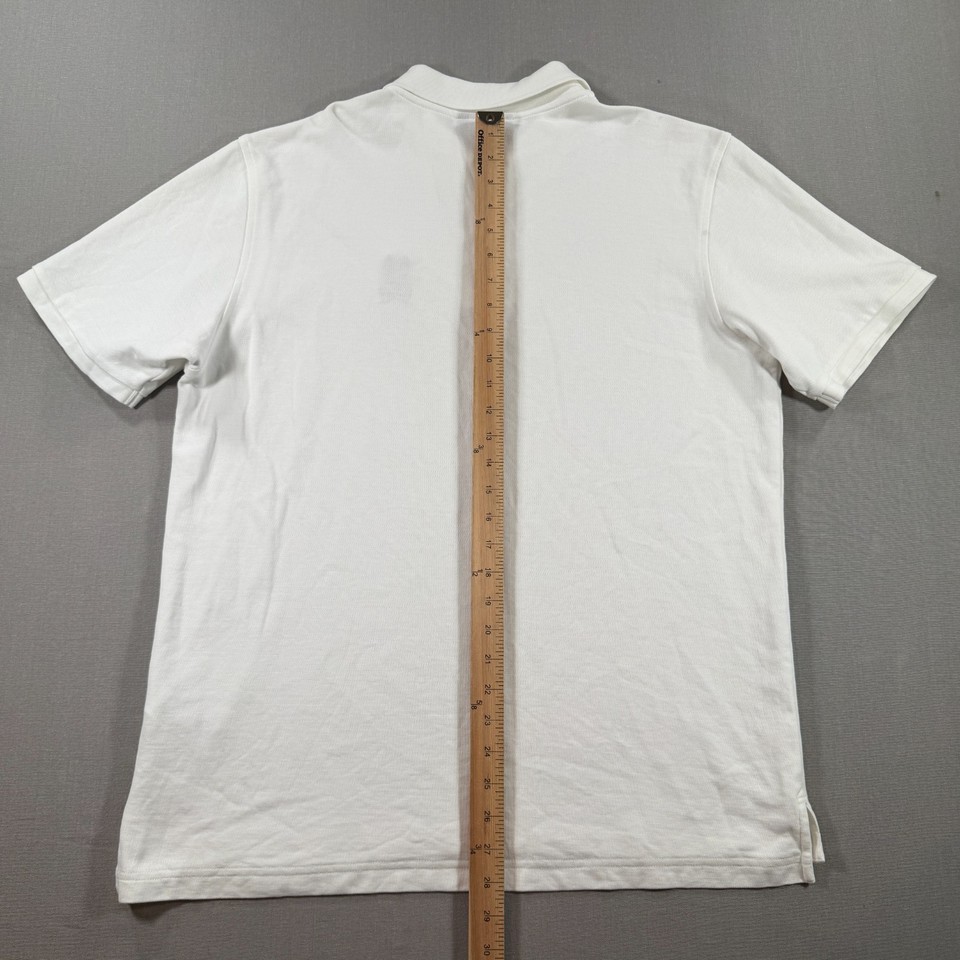 Psycho Bunny Polo Shirt Mens XL 7 White Solid Short Sleeve Rugby Pima ...