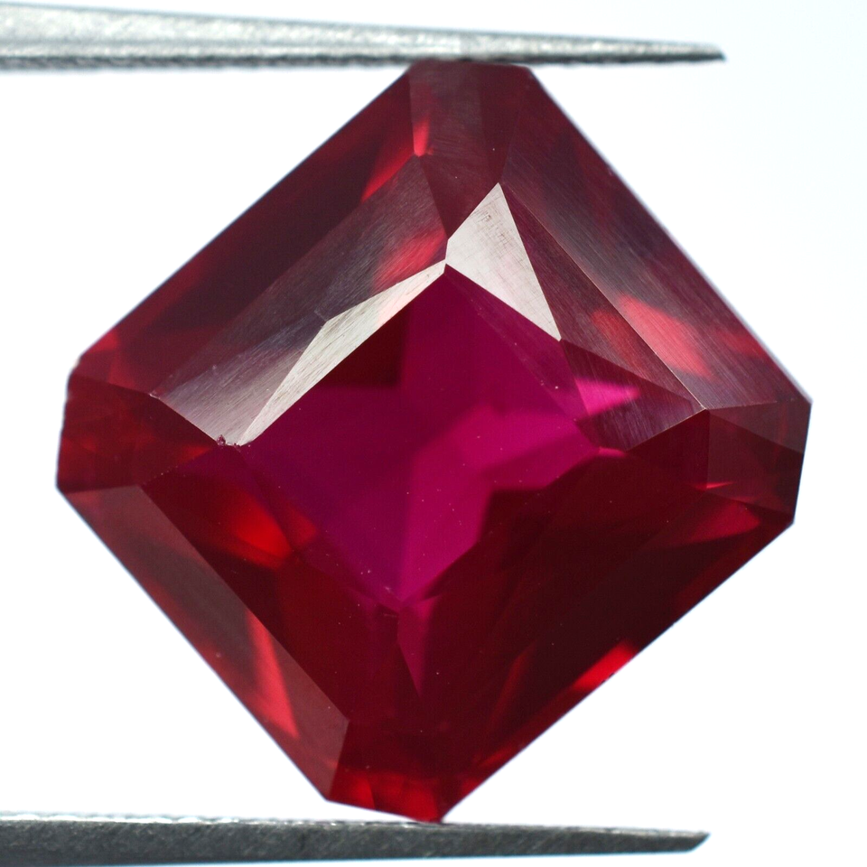 10.35 Ct NATURAL Square Shape Genuine Bloody RED Ruby Loose Gemstone ...