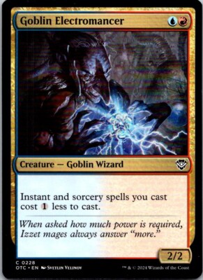 Magic the Gathering Goblin Electromancer Outlaws of Thunder Junction Commander | eBay
