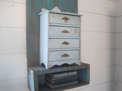 Antique Powder Blue Paint Four Drawers Cabinet New England Find ...