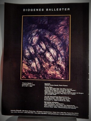 DIOGENES BALLESTER ART PIECE VTG ORIG 1999 ADVERTISEMENT | eBay