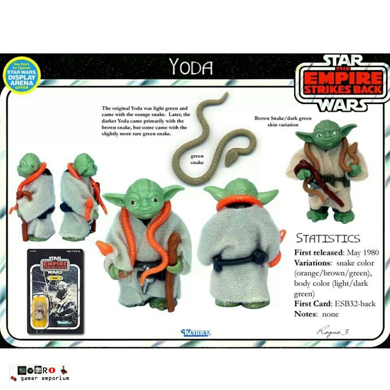 Star Wars Yoda Cane Snake Reproductions for Vintage Kenner Figures | eBay