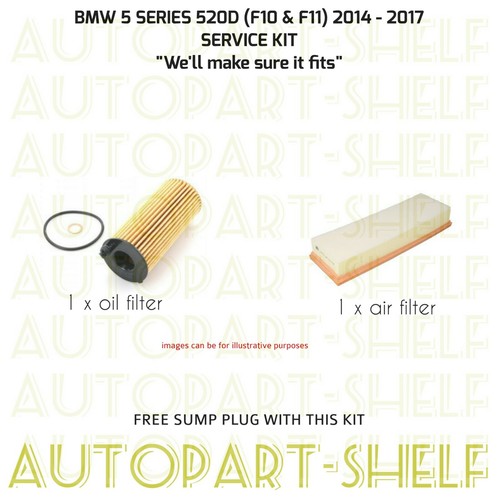 BMW 5 SERIES 520D (F10 & F11) 14-17 SERVICE KIT FILTERS OIL & AIR ...