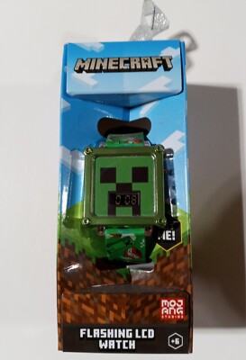 Minecraft Creeper Kids Digital Watch with Flashing LCD Ages 6 and up ...