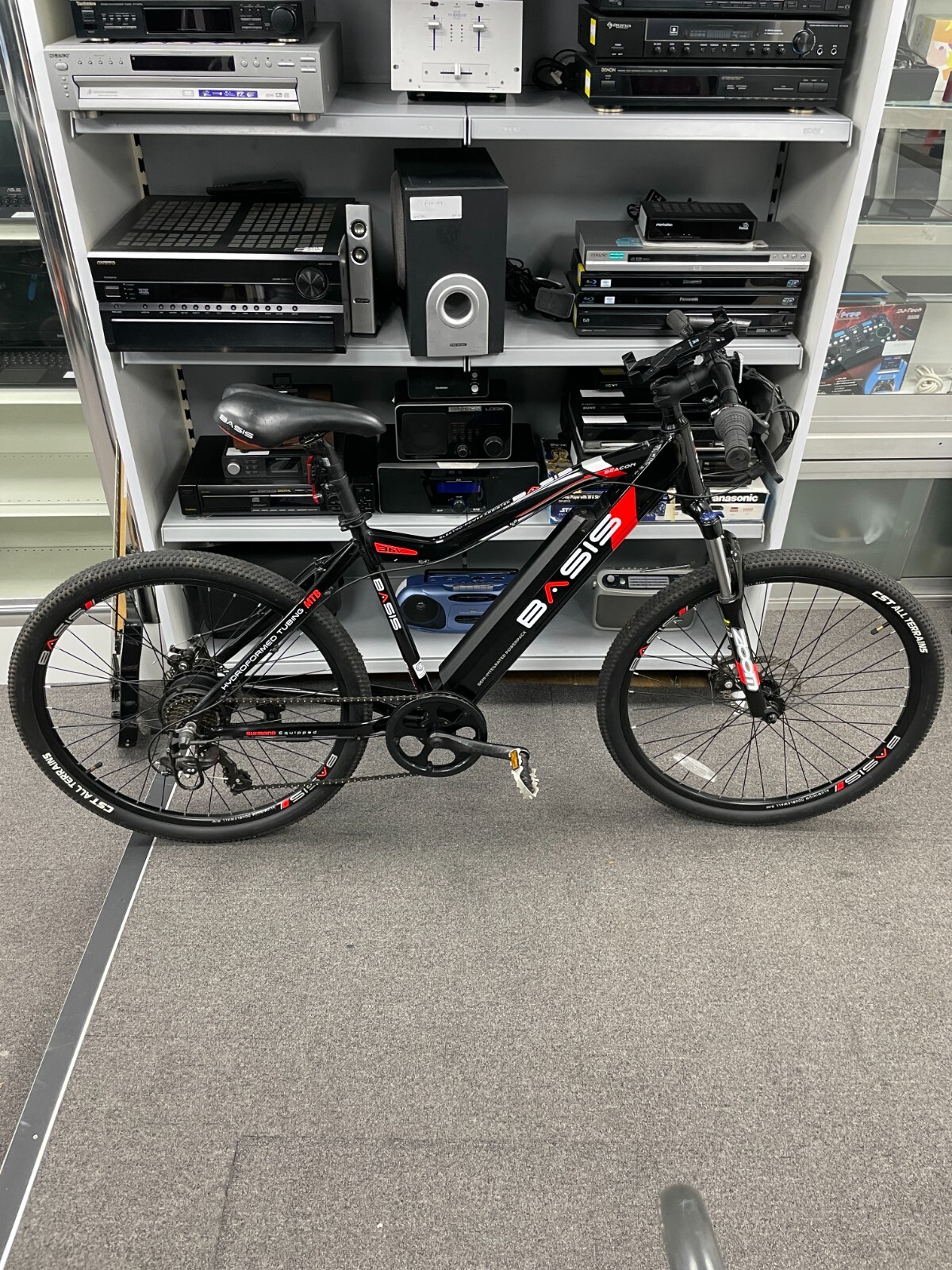 Electric Mountain Bike Basis Beacon Gents MTB 27.5" Wheel 19" Frame LCD ...