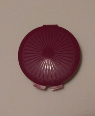 NEW Tupperware Mini Round Purse Size Travel Pill Box in PLUM | eBay