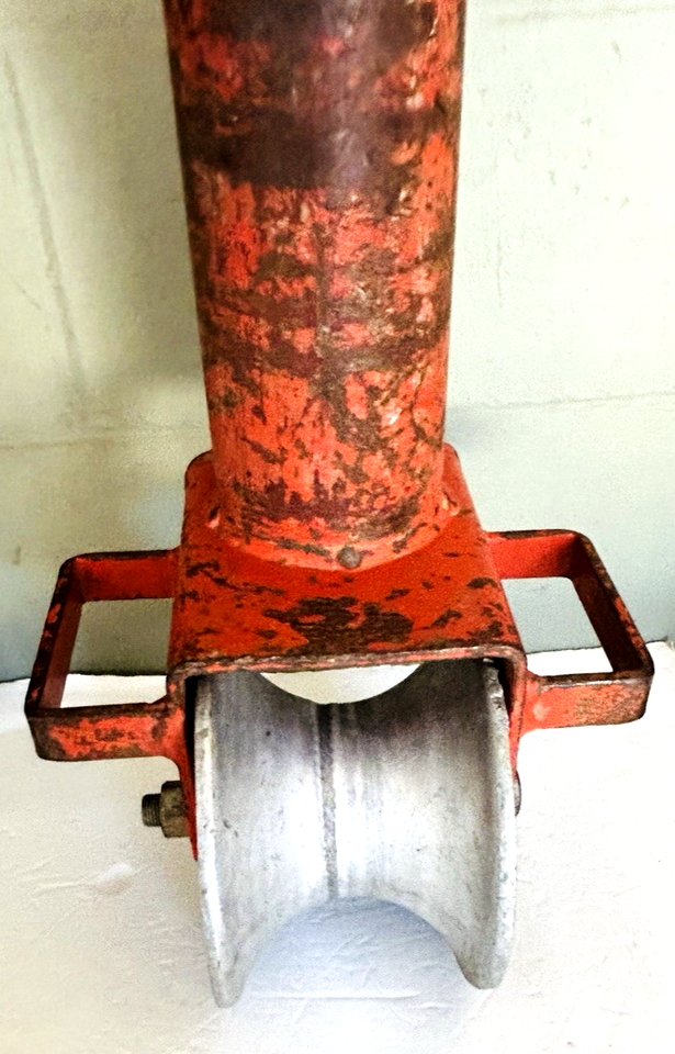 Vtg Sherman & Reilly 239-002 Wheel 7x4 3/4 Pulley Base Heavy Duty Metal ...