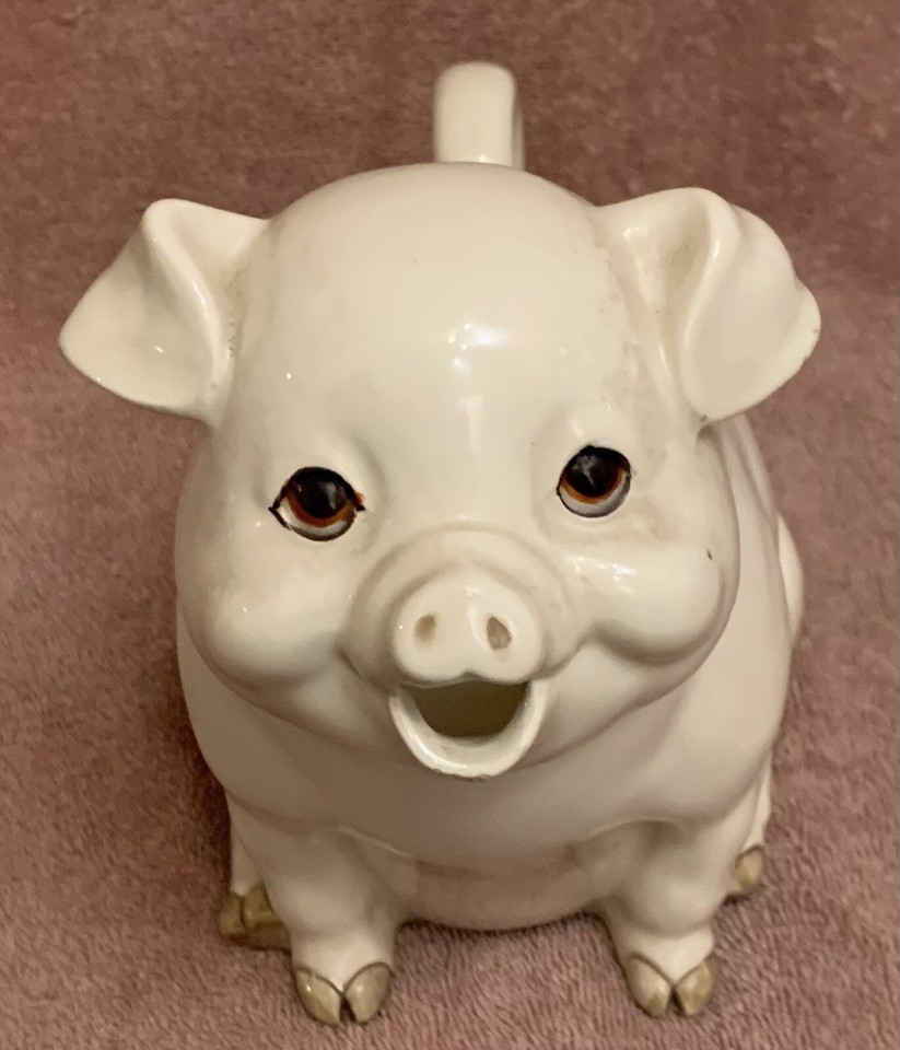 Vintage Ceramic Pig Pitcher Jug 8” Pig QQ | eBay
