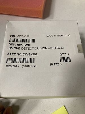 NEW CWSI MODEL 302 SMOKE DETECTOR HEAD | eBay