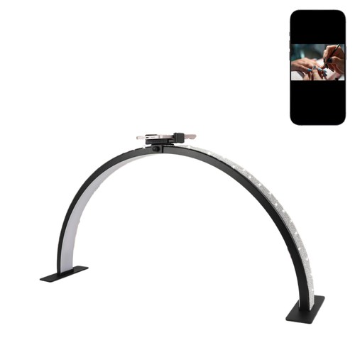 Dimmable Led Half Moon Desk Lamp Lash Light Black Brightness Adjustable ...