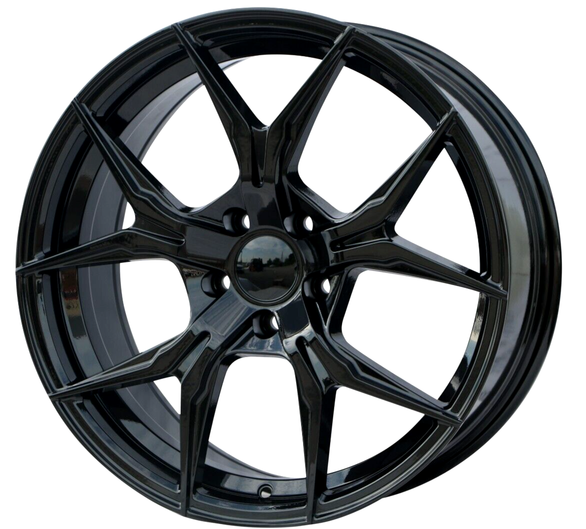 19" Gloss Black Rims 19x8.5/9.5 Staggered 5x120 +35 CB72.6 Fit BMW 3 4 ...
