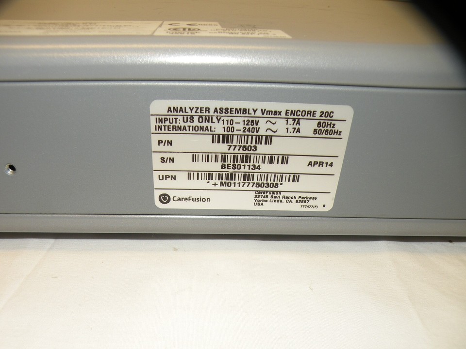 CAREFUSION VMAX ENCORE 20C PULMONARY FUNCTION TESTING SYSTEM, NEW ...