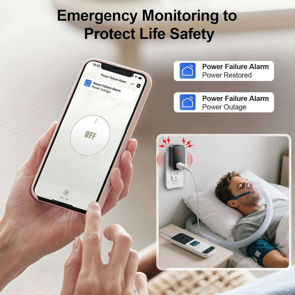 Power Failure Alarm Wifi, 110Db Loud Freezer Smart Power Outage Alarm ...