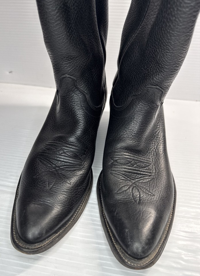 Olathe Boot Company Men’s Calfskin R-Toe Leather Cowboy Western Boots ...