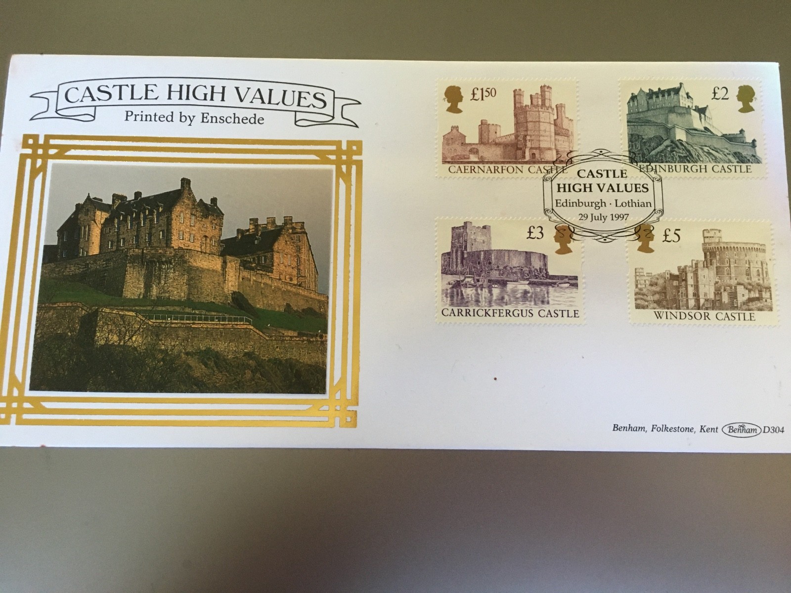 GB STAMPS RARE LTD EDN BENHAM FIRST DAY COVER 1997 CASTLE HIGH VALUES ...