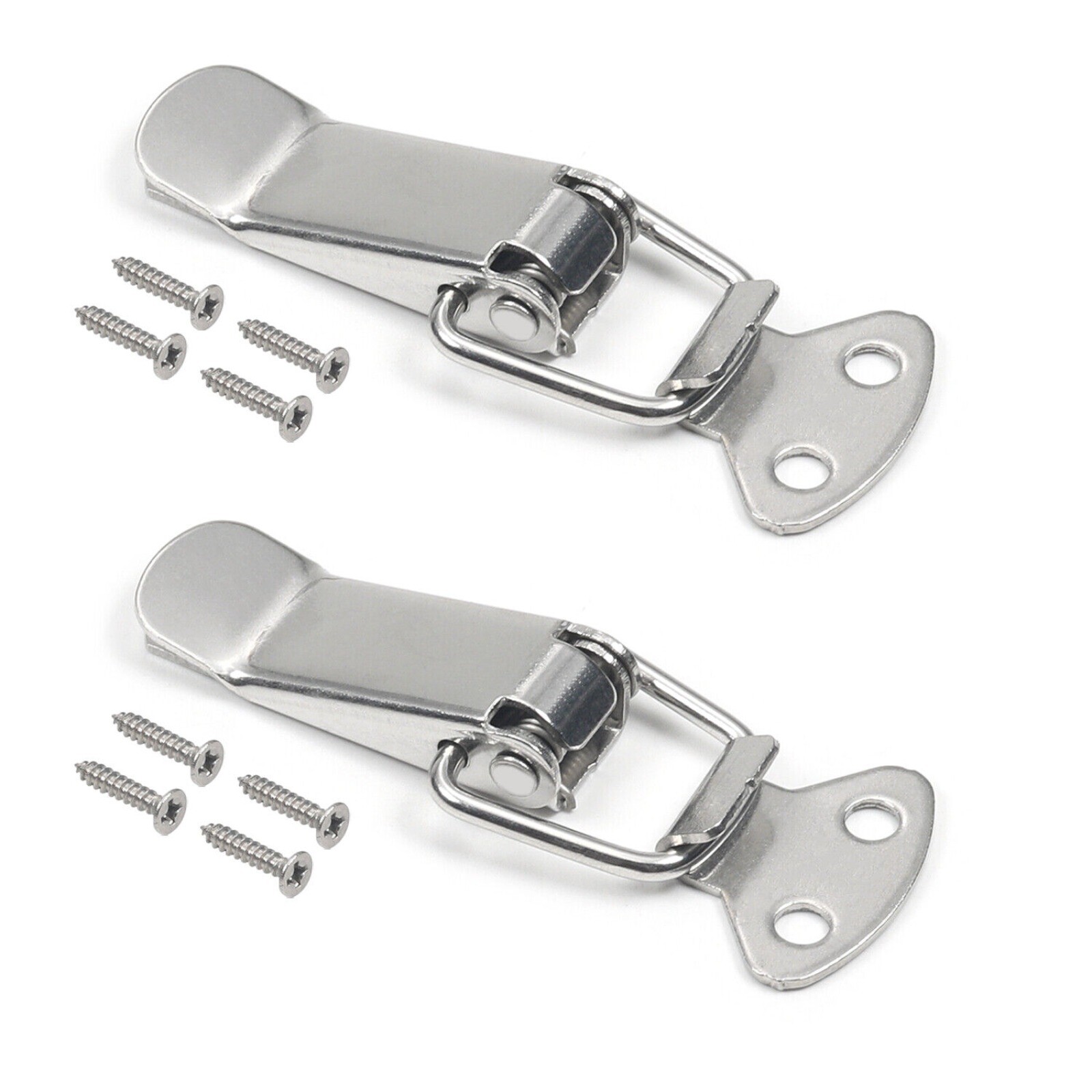 56-120mm Length Spring Loaded Draw Toggle Latch Catches Hasp Stainless ...