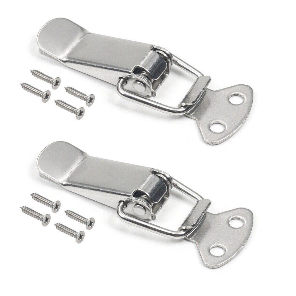 56-120mm Length Spring Loaded Draw Toggle Latch Catches Hasp Stainless ...