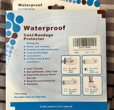 Waterproof Cast/Bandage Protector, Adult Short Arm SL-2100 | eBay