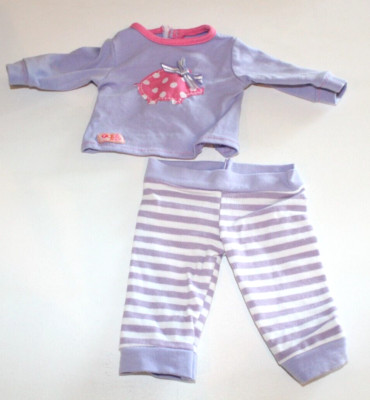 Our Generation Morning Noon And Nighty Purple Striped Pajamas For ...