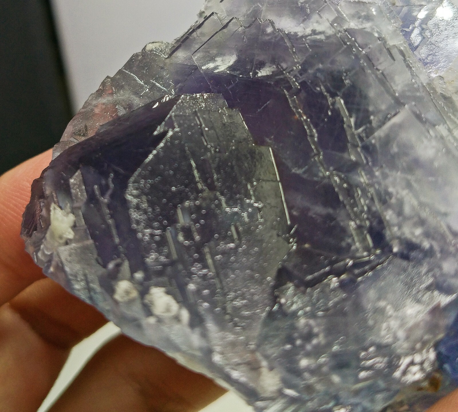 Natural fine quality aesthetic cubic blue fluorite crystal 264.4 grams ...
