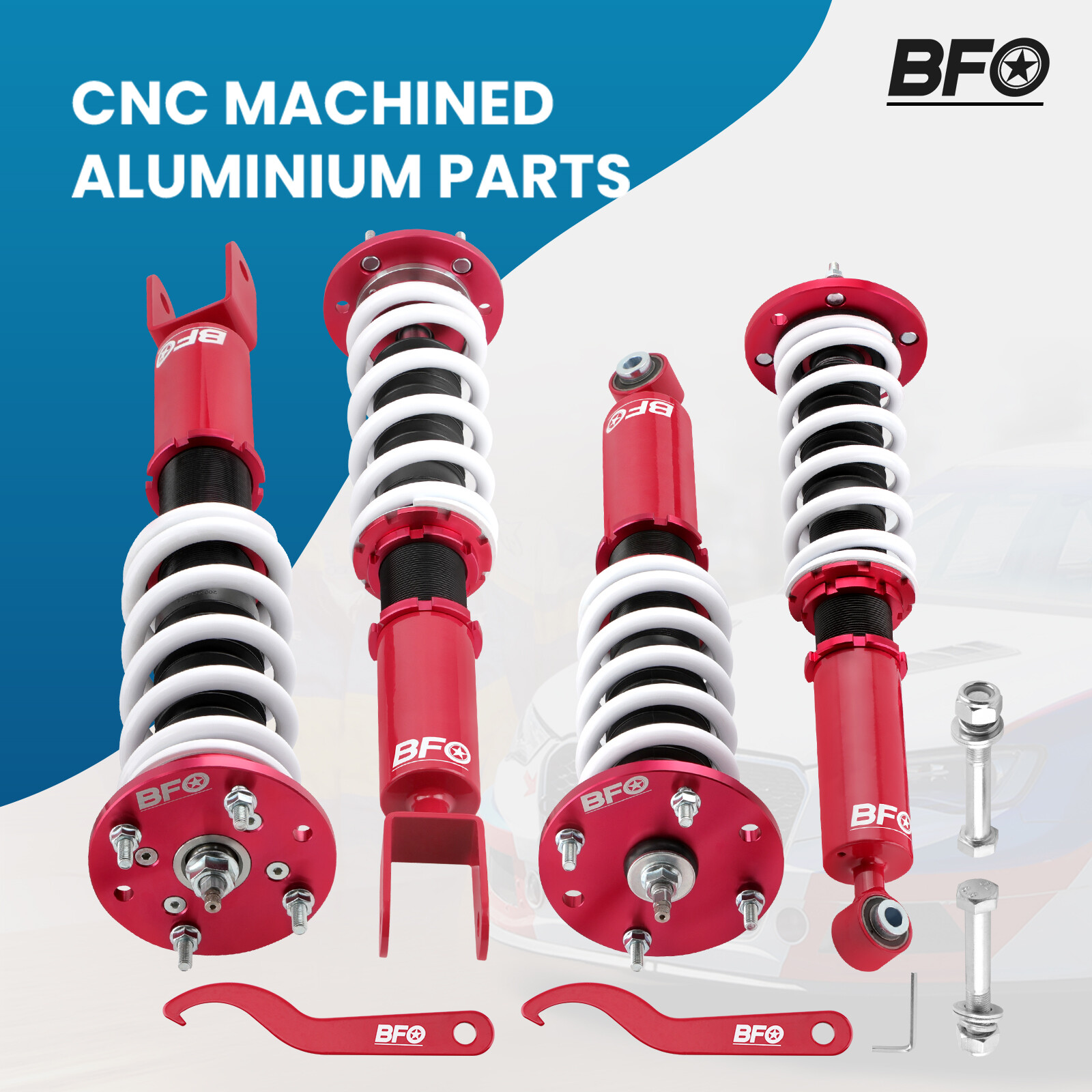 BFO ADJUSTABLE COILOVERS SUSPENSION FOR JAGUAR XF 07-15 FRONT FORK | eBay