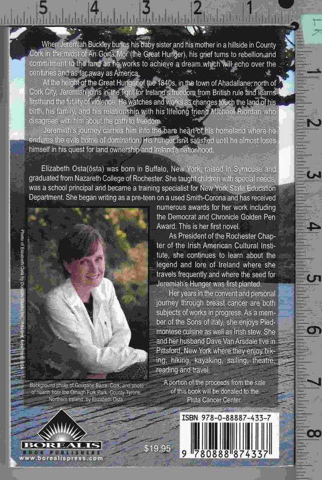 Jeremiah's Hunger by Elizabeth Osta, Signed by Author Historical ...