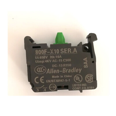 Brand NEW ALLEN BRADLEY 800F-X10 1NO CONTACT ONE PIECE 800F-X10 800FX10 ...