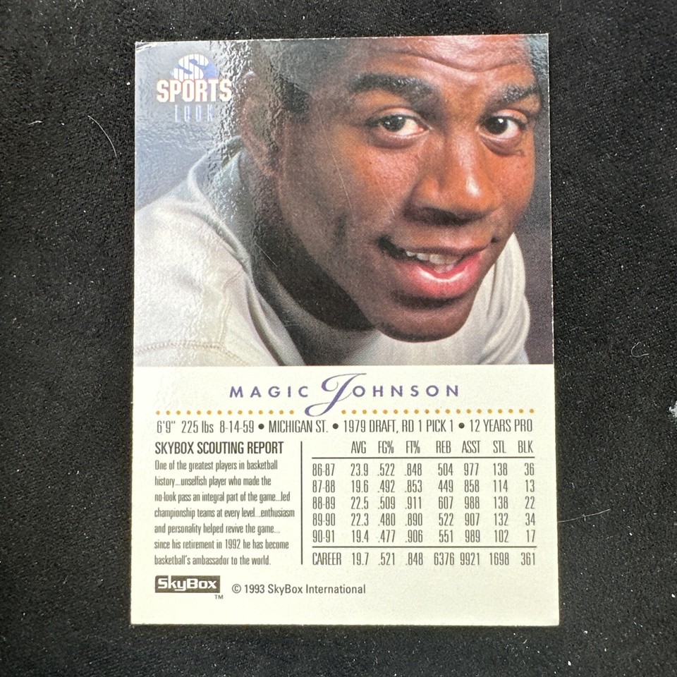 1993 Skybox - Sports Look #NNO Earvin Johnson Basketball Card! | eBay