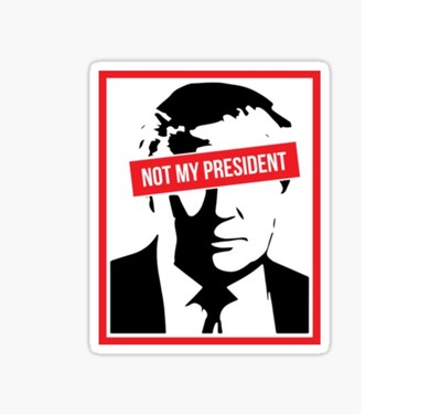 Donald Trump NOT MY President Election whiny little Sticker decal car ...
