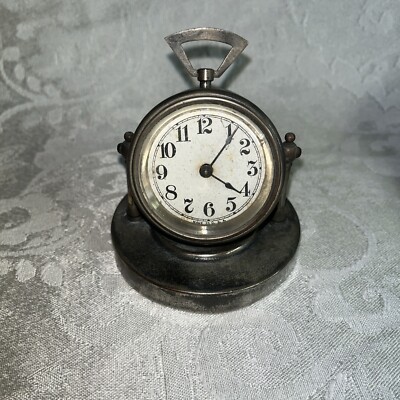 Rare 1910s Antique Wind Up Desk Clock With Stand For Parts/Repair | eBay