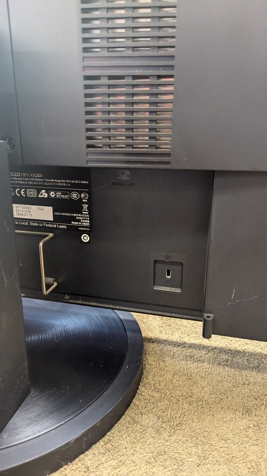 Eizo Coloredge Pro Calibrated Monitor 22" CG221 1920x1200 400:1 Studio ...