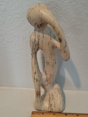 African Soapstone Figurine Sculpture Thinking Man Abstract Thinker ...