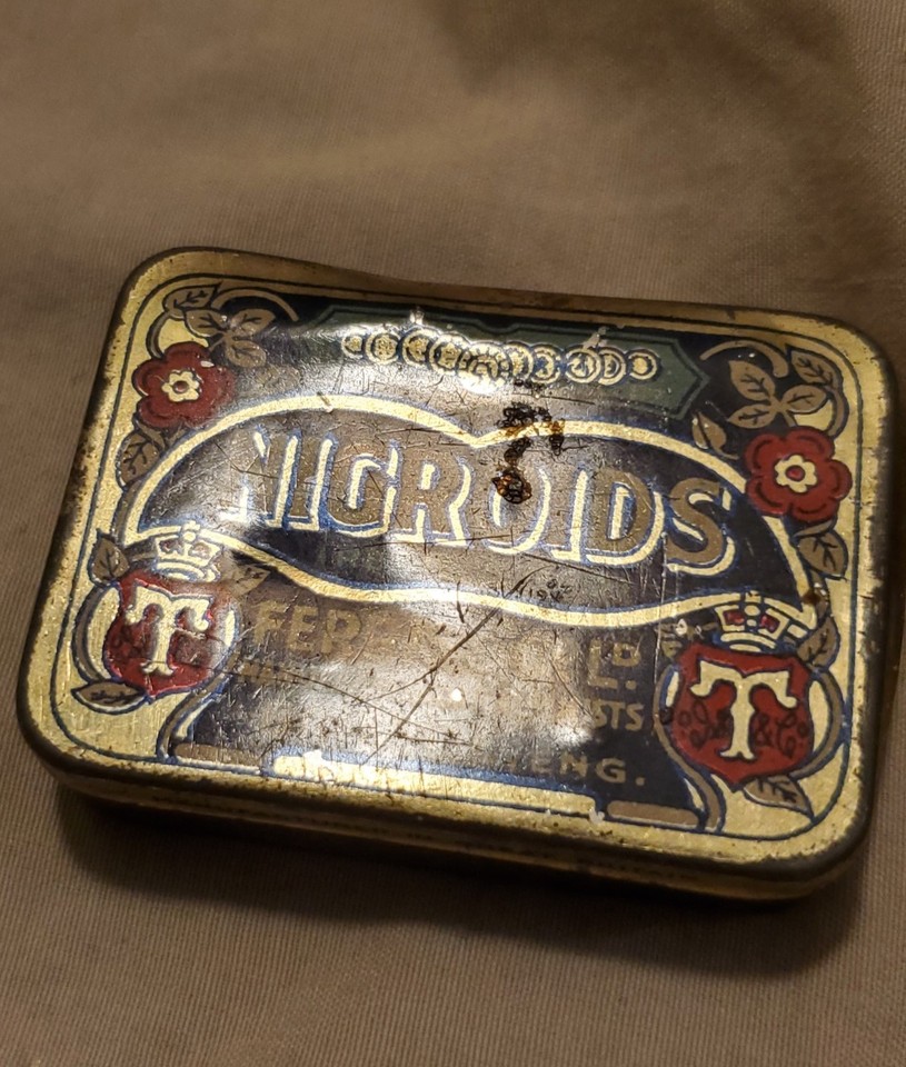 Vtg Rare Nigroids Ferris Throat Lozenges Pre-WWII Tin Box England W ...
