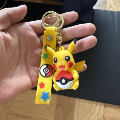 Official Pokemon Pikachu Holding Pokeball Keychain Key Ring Figure | eBay
