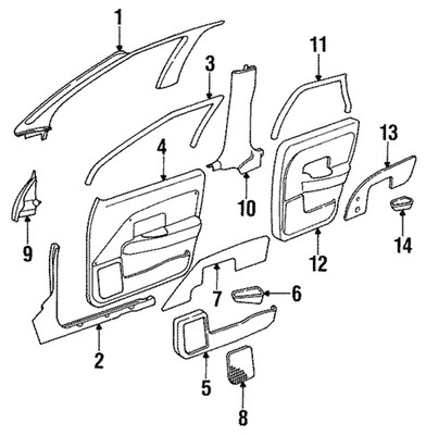 Genuine GM Door Trim Panel 21043511 | eBay