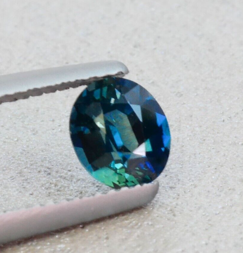 1.10ct Certified Natural Blue Sapphire OV 7x6mm Sweet Blue Color 100% ...