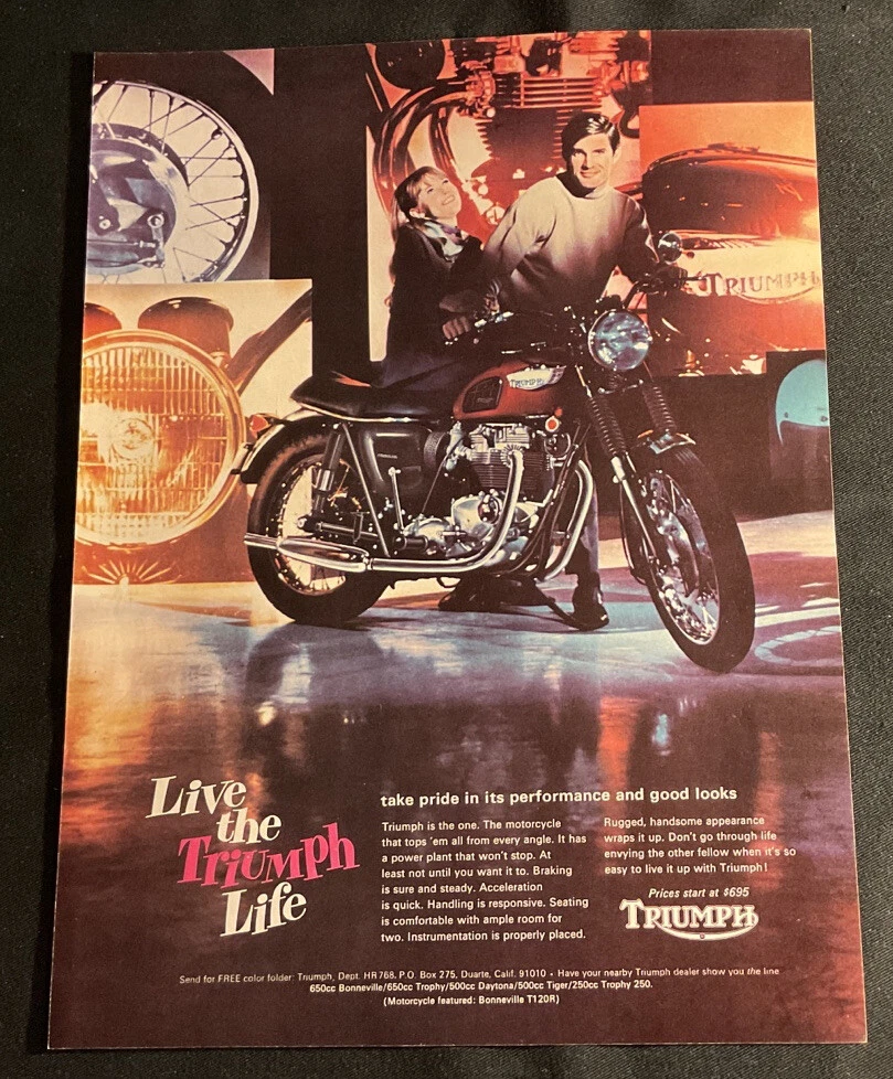 Vintage Triumph Motorcycle Ads