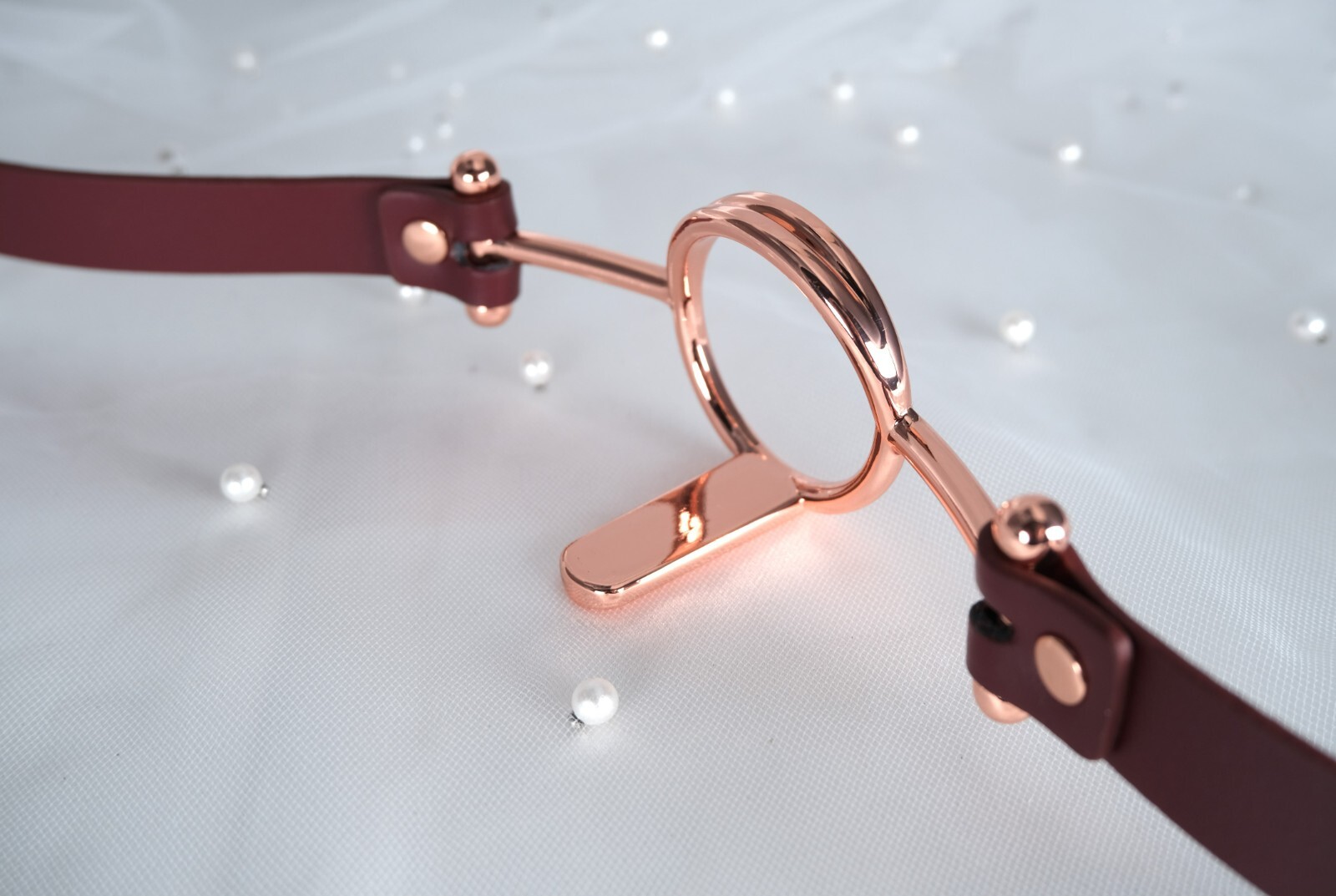 Rose Gold Flirting Tongue depressor Gag Deep Throat Gag Bondage Mouth ...