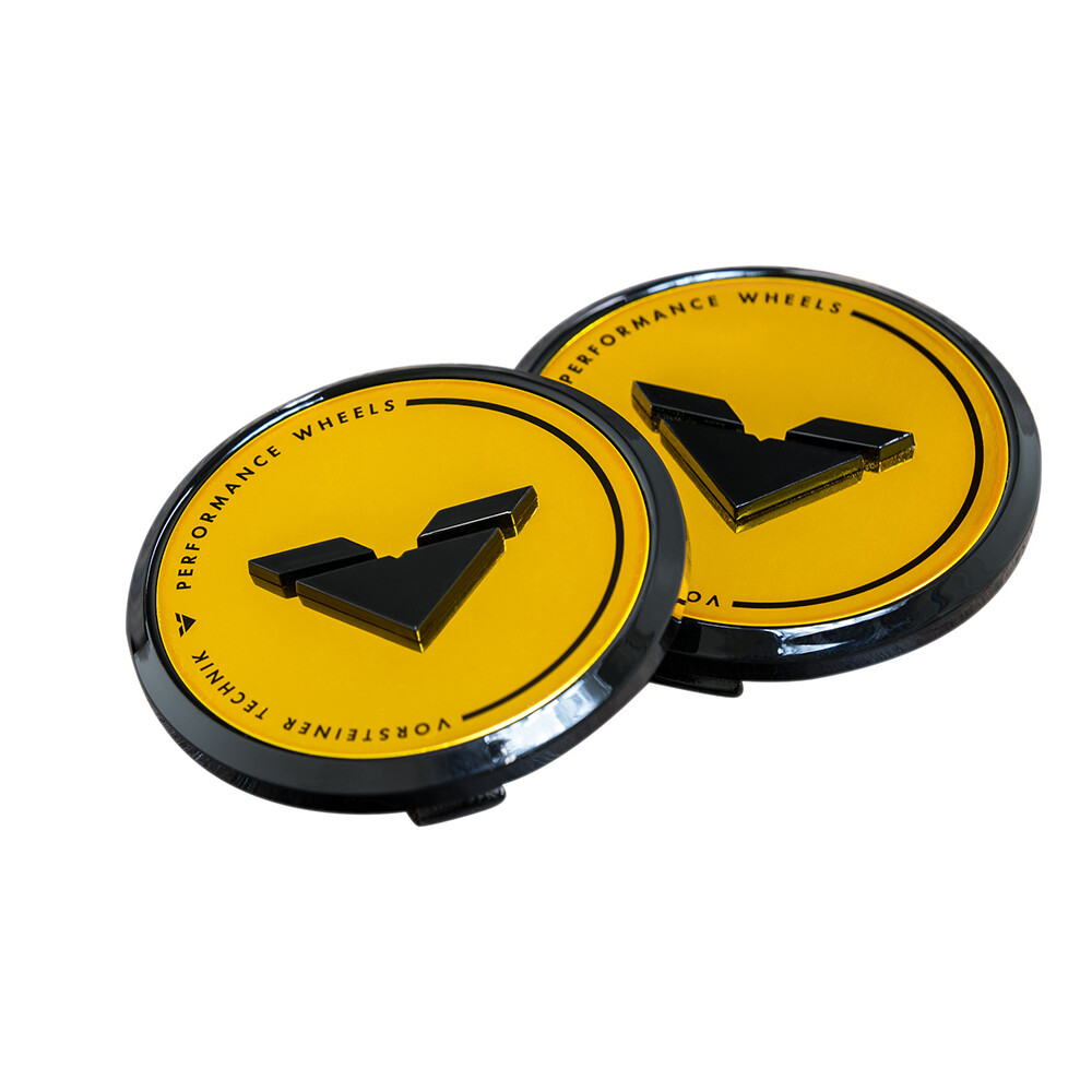 Vorsteiner Flow Forged Wheels Gold Center Caps | Set of 4 | Gold ...