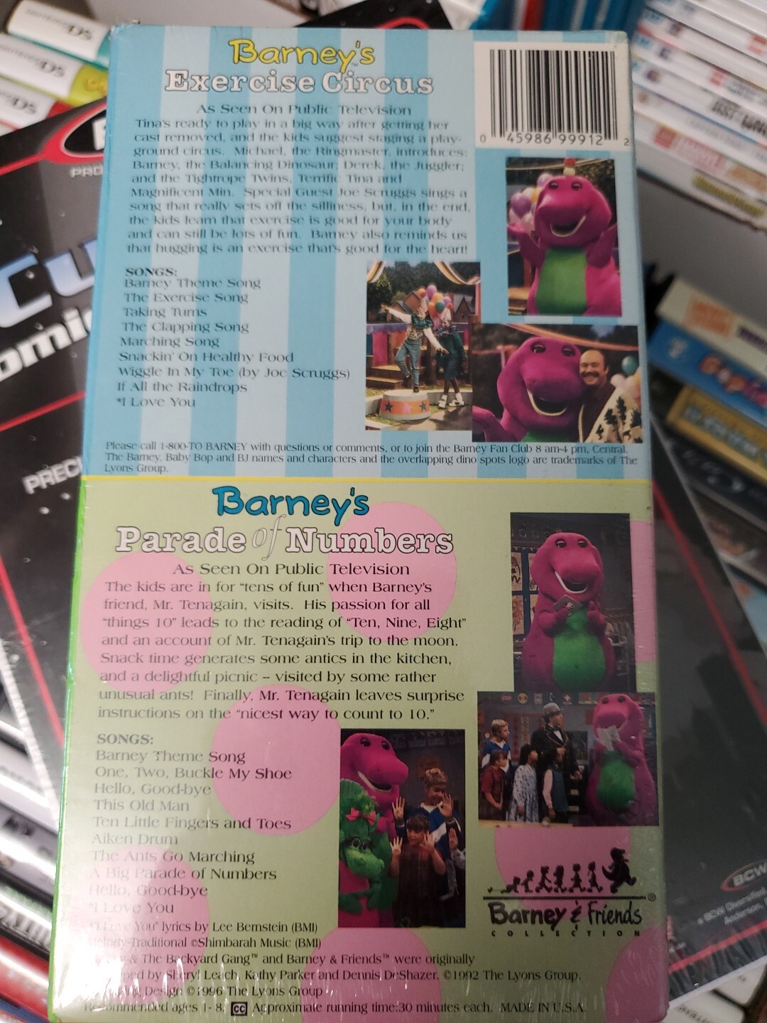 Barneys Exercise Circus/Parade of Numbers (VHS, 1996, 2-Tape Set) for ...