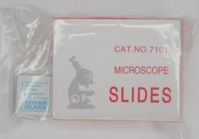 Microscope 50 Slides 7101 22x22mm Cover Slip 100pc Thickness 0.13mm-0 ...