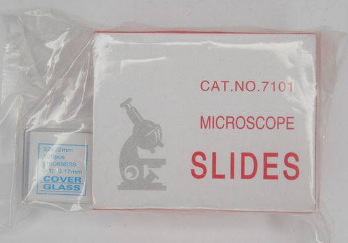 Microscope 50 Slides 7101 22x22mm Cover Slip 100pc Thickness 0.13mm-0 ...