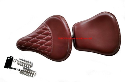 Front & Rear Seat Fit For Royal Enfield Bullet 350/500cc STD Brown ...