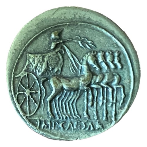 RARE Augustus Octavian Denarius Reprint? Quadriga IMP Caesar Silver ...